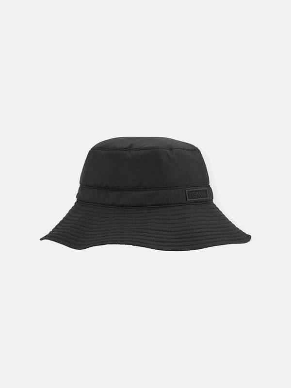 Ganni Tech Bucket Hat - Black | Garmentory