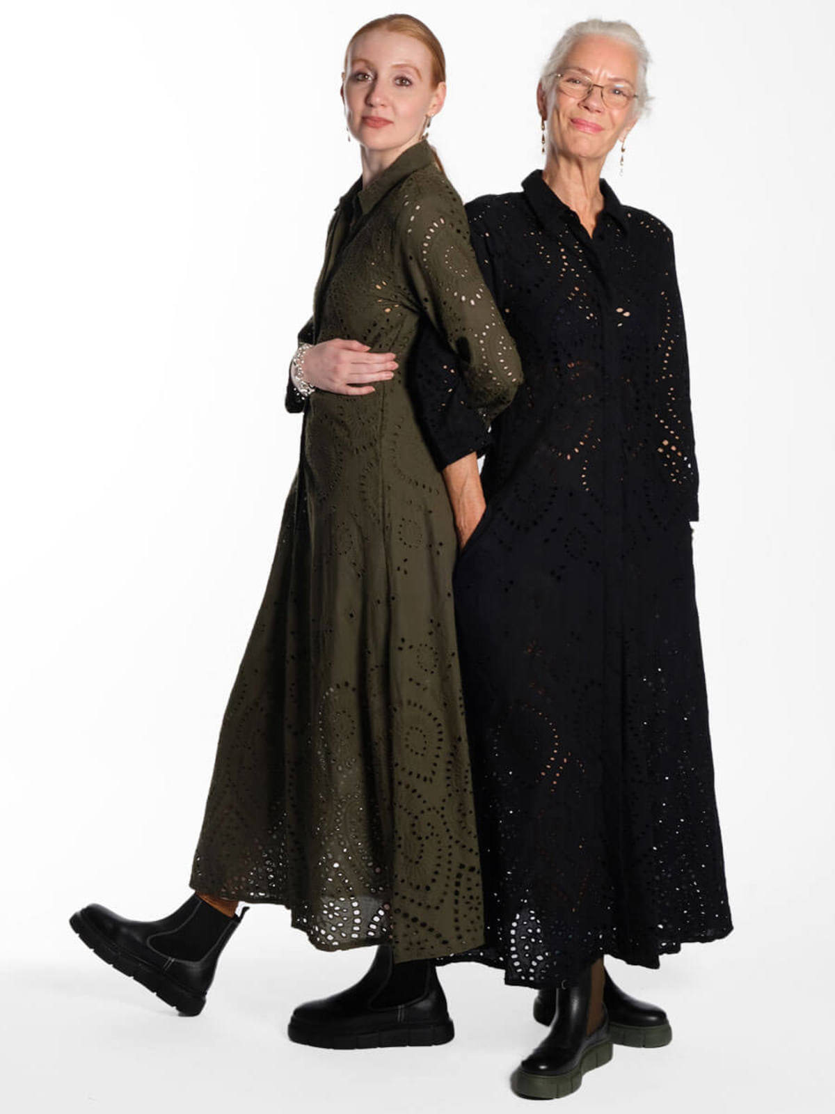 object Tugi Broderie Anglaise Maxi Dress - Black | Garmentory