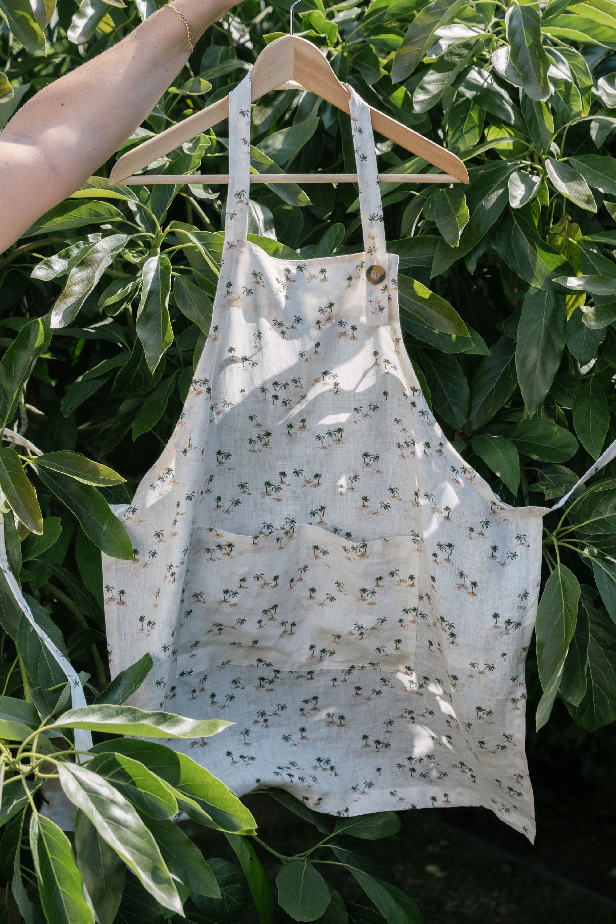 Whimsy + Row Linen Apron - Island Print | Garmentory