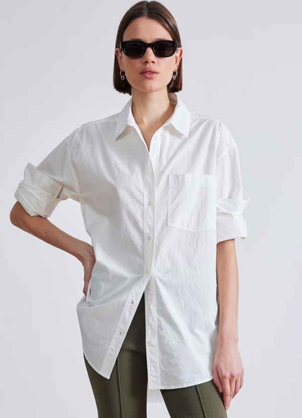 Apiece Apart Oversized Button Down - Cream | Garmentory