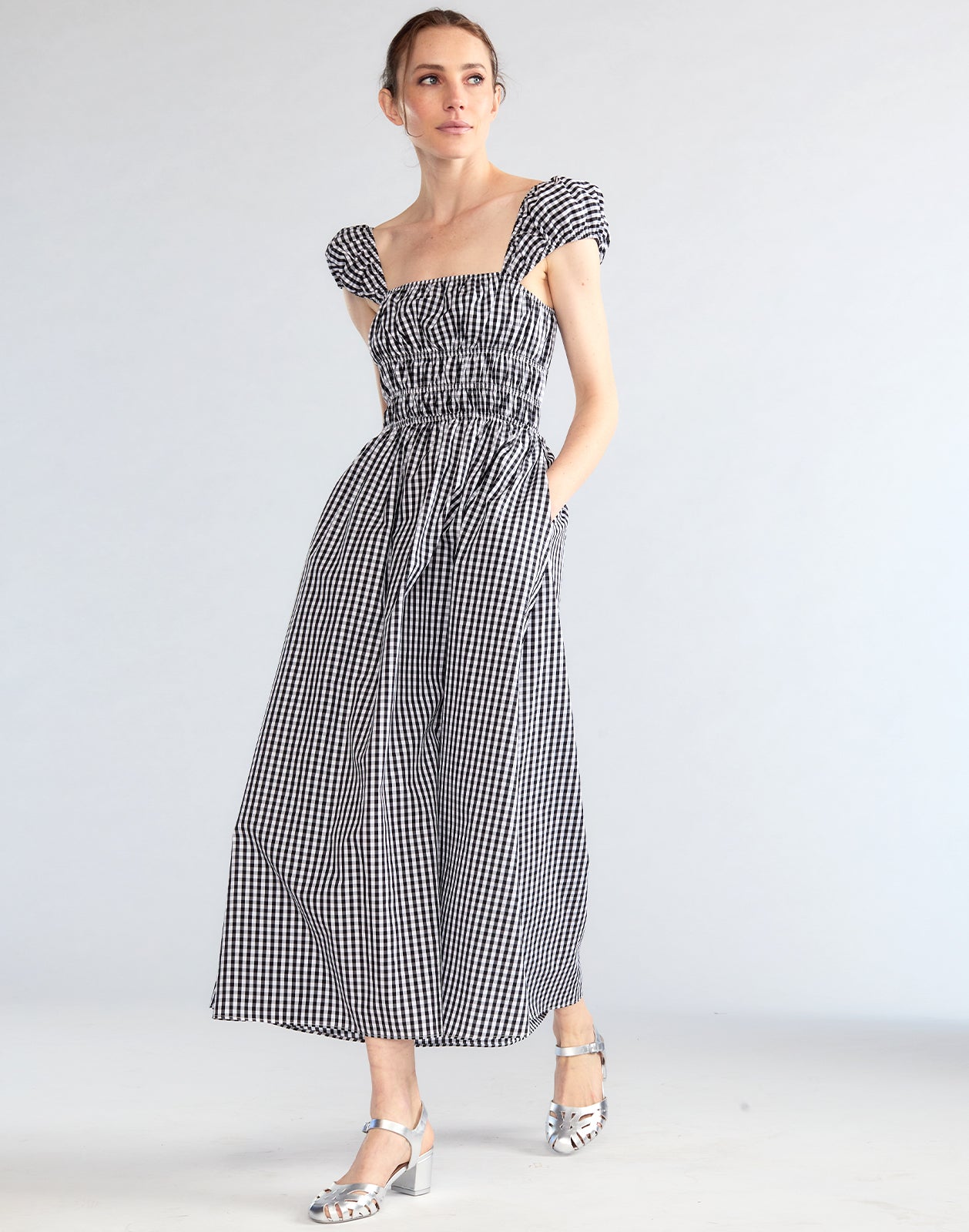 Cynthia Rowley Bodrum Back Tie Dress - Black/White | Garmentory