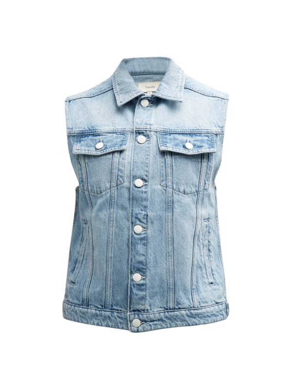 Triarchy Denim Cellsius Vest - Light Indigo | Garmentory