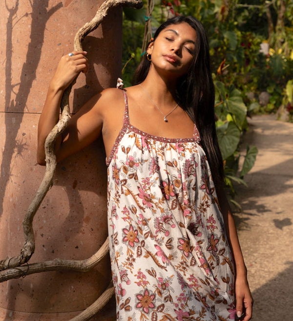 The Fox and The Mermaid Meera Sundress - Block Print | Garmentory