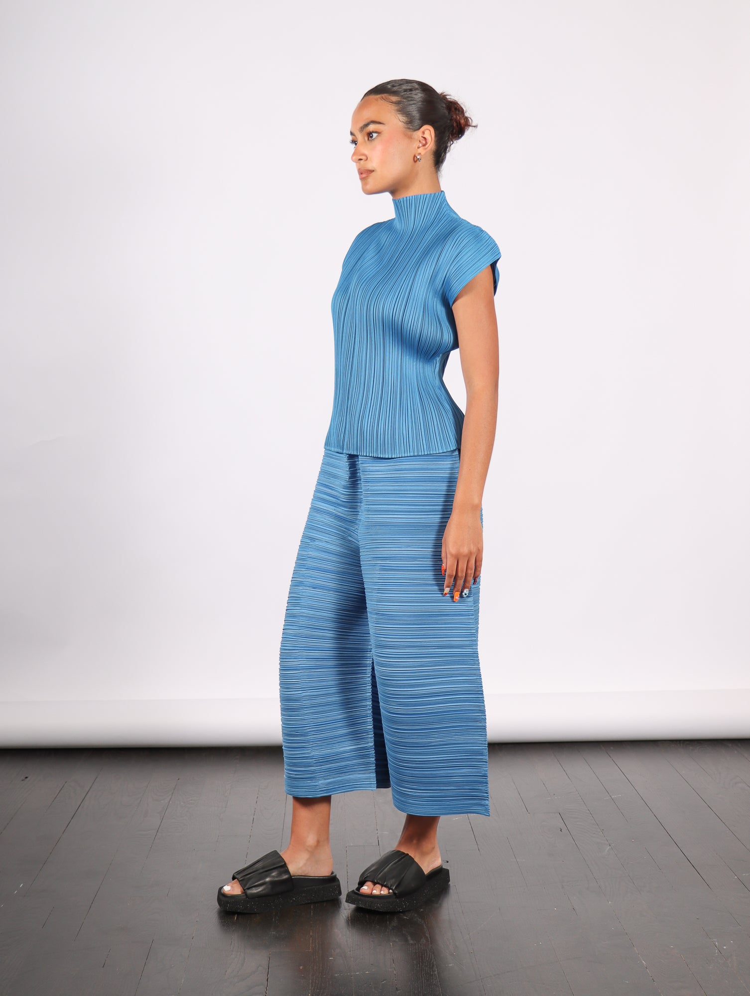 Pleats Please by Issey Miyake Monthly Colors June Top - Blue Salt ...