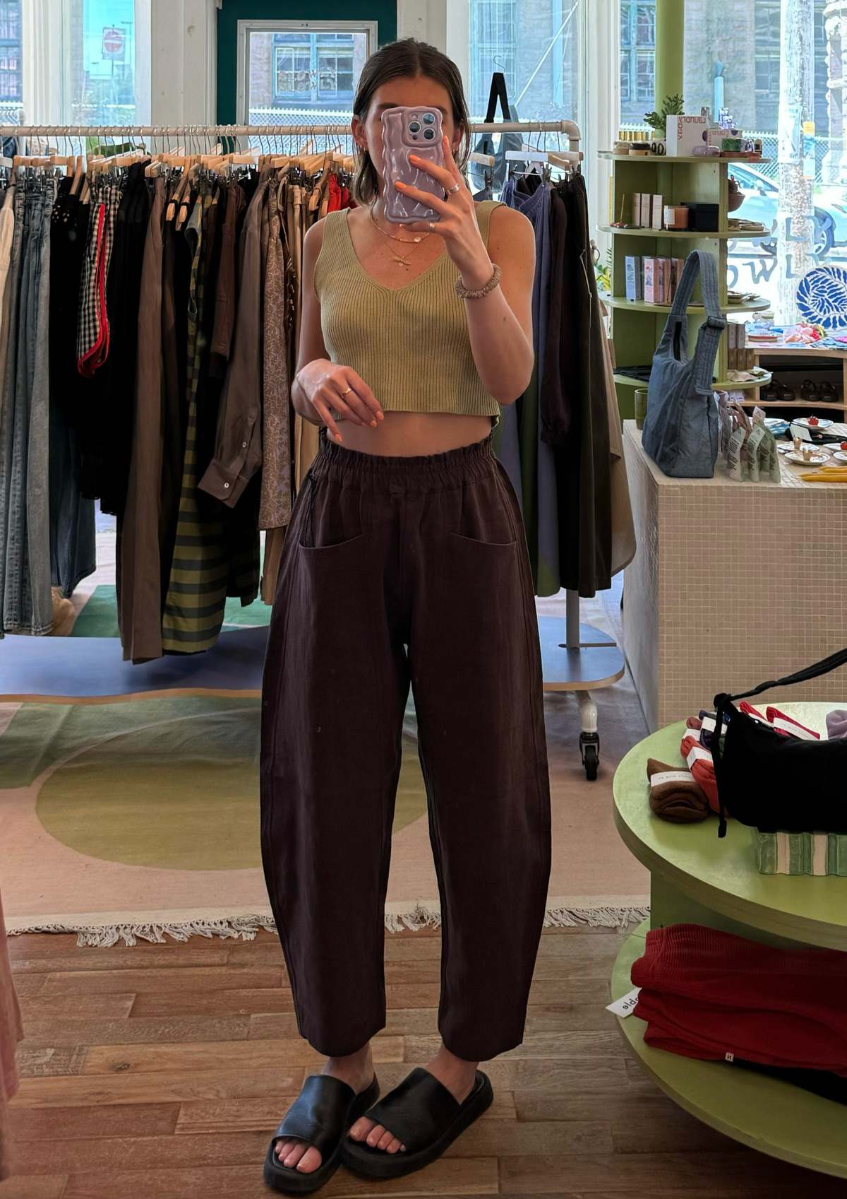 Ursa Minor Flora Arca Pants - Dark Chocolate | Garmentory