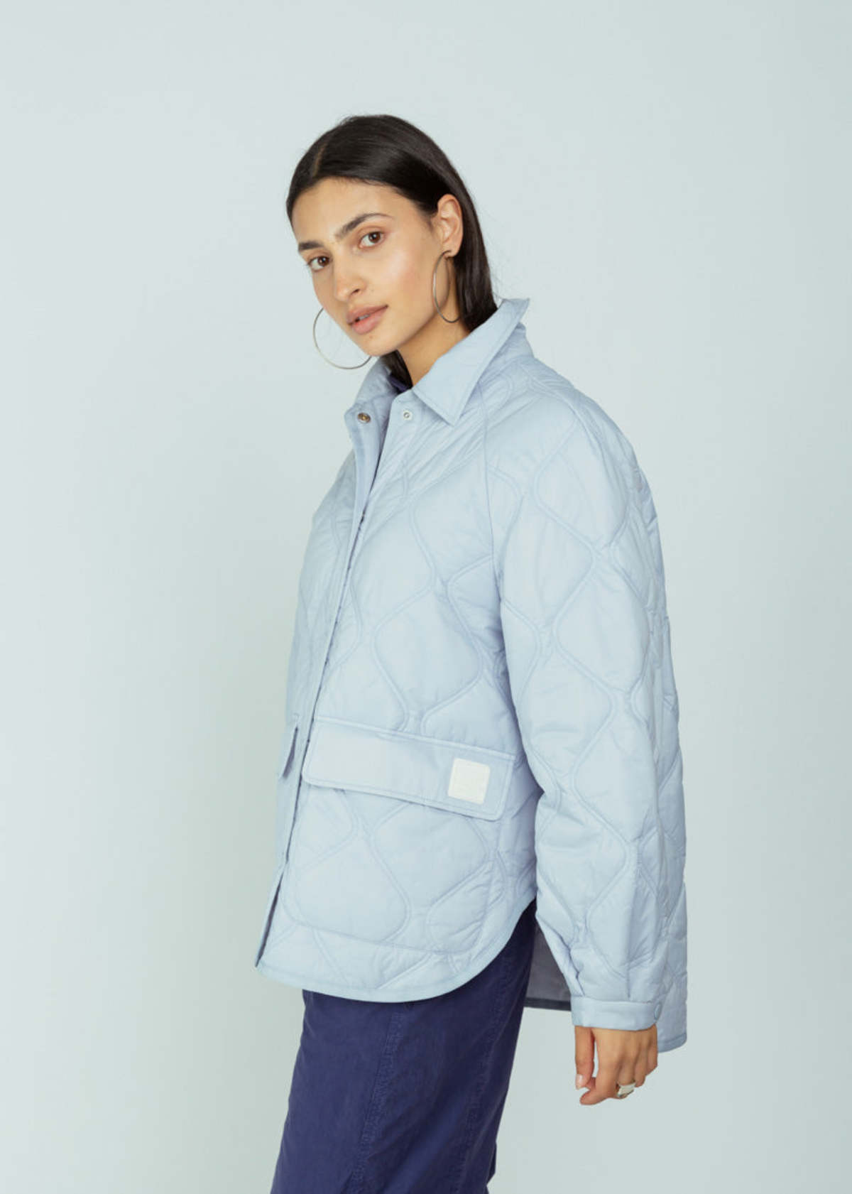 OOFWear Oversized Quilted Jacket - Sky Blue | Garmentory