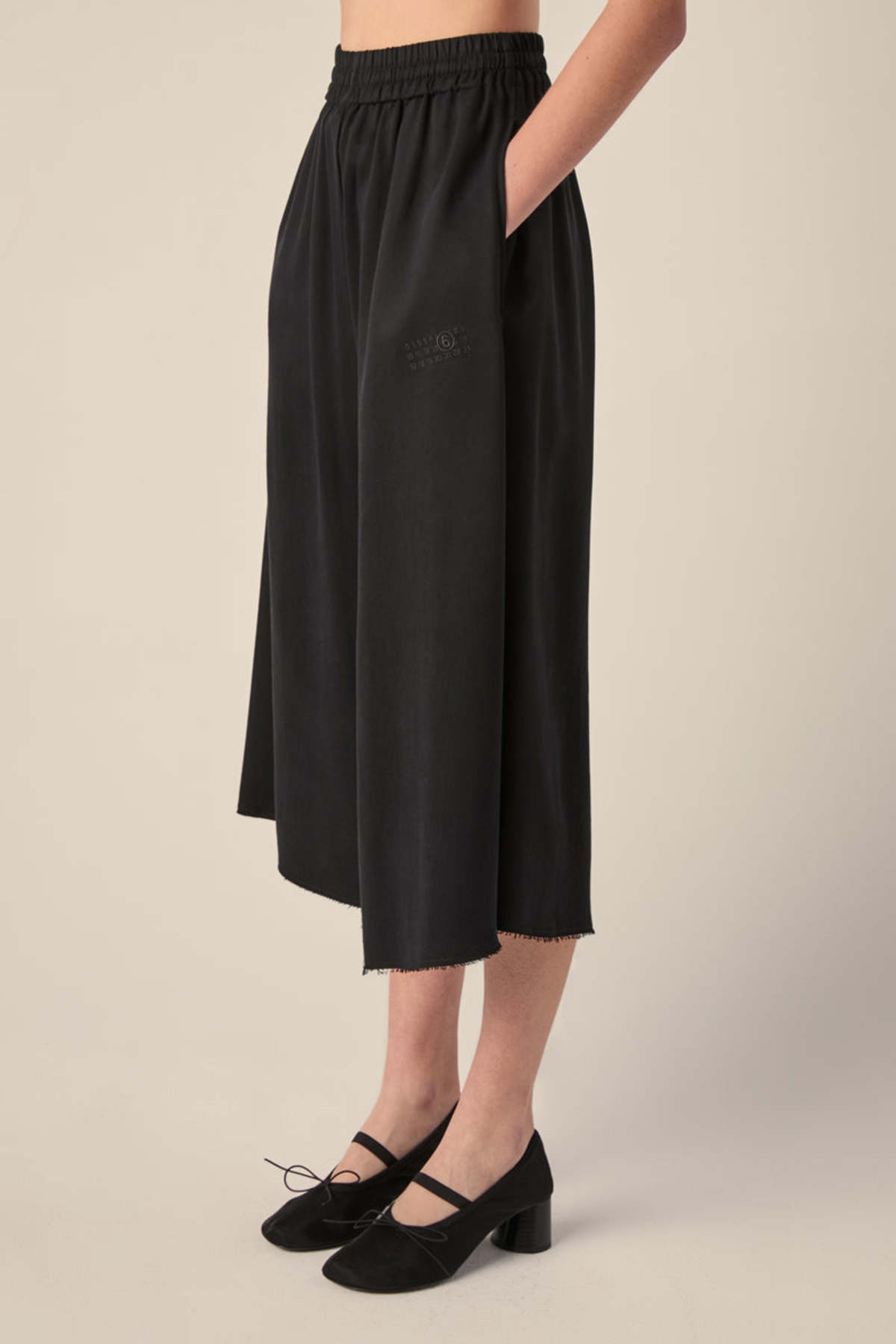 MM6 Maison Margiela Side Slit Track Pants - Black | Garmentory