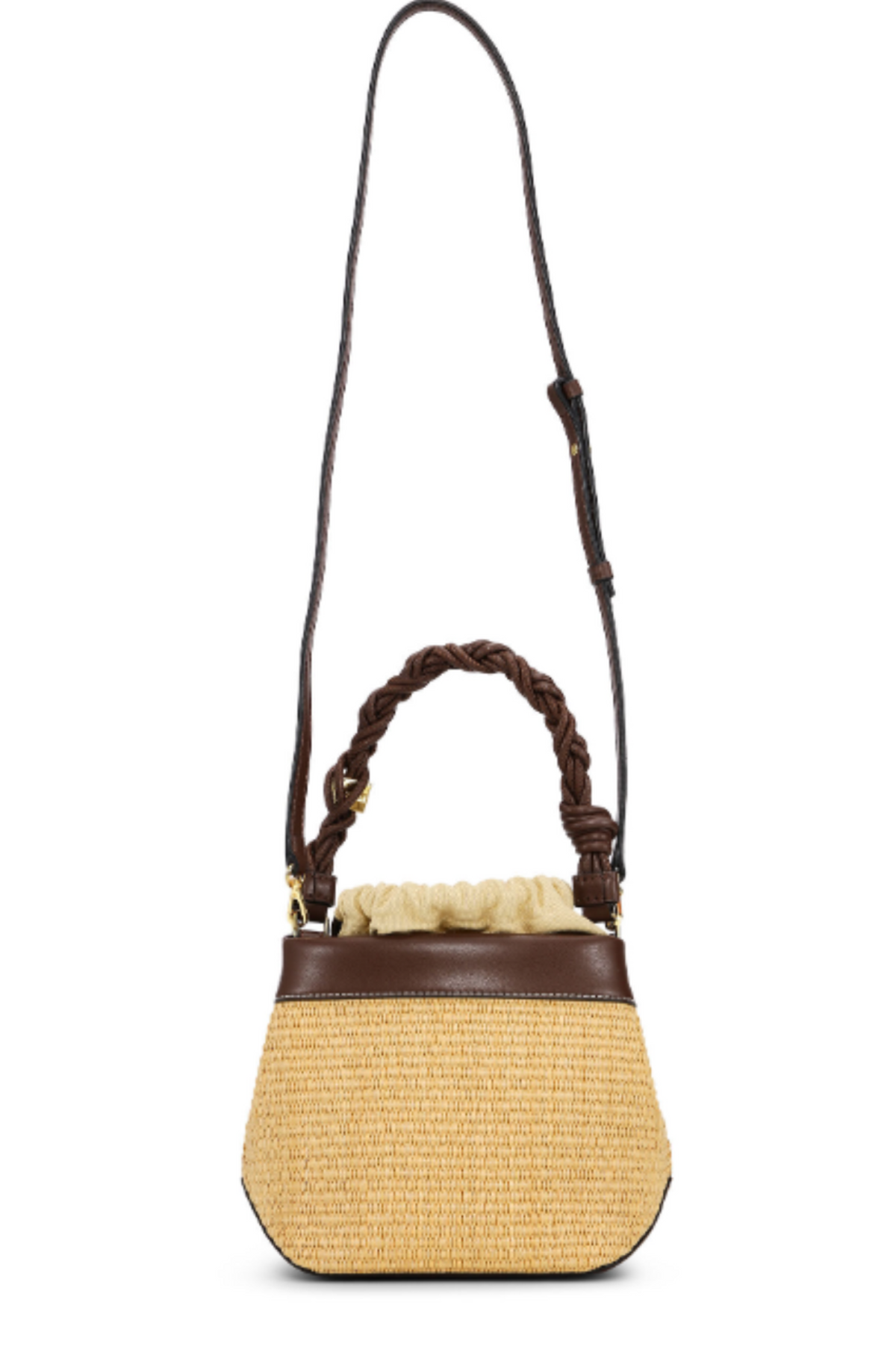 Ganni Bou Raffia Bucket Bag - Nature | Garmentory