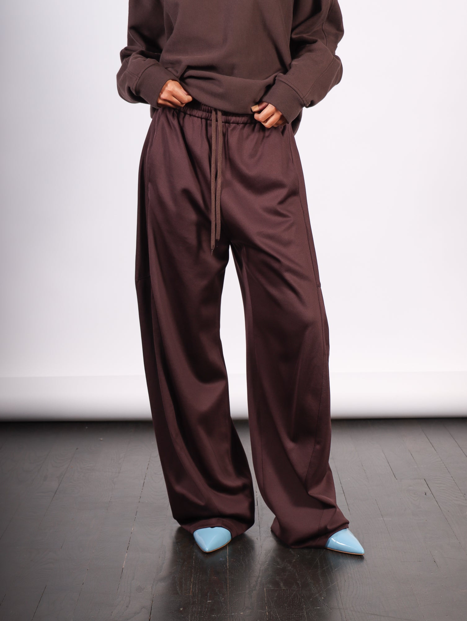 Tibi Active Knit Winslow Pant - Brown | Garmentory