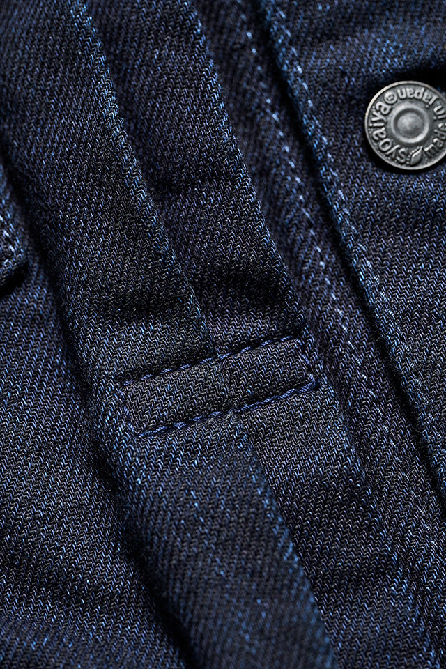 Pure Blue Japan Double Face Indigo Stripe Type 2 Jacket - Blue | Garmentory