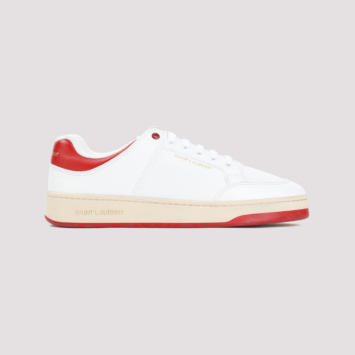 Saint Laurent SL61 Sneakers - White/Red | Garmentory