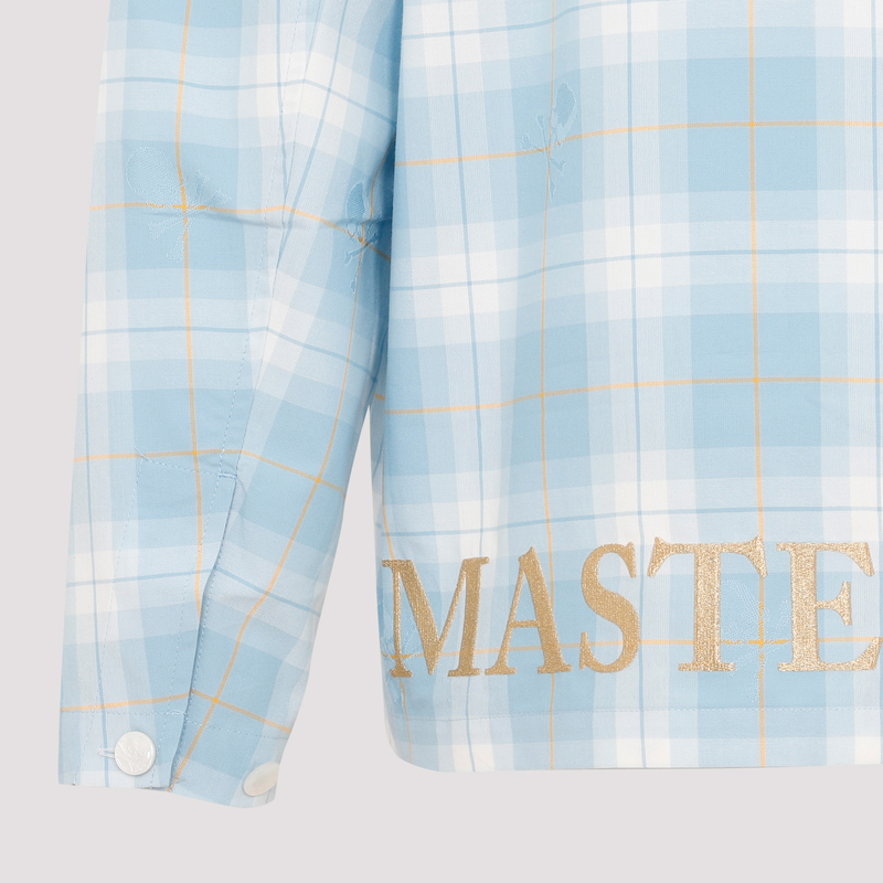 Mastermind Open Collar Plaid Shirt - Blue Base | Garmentory