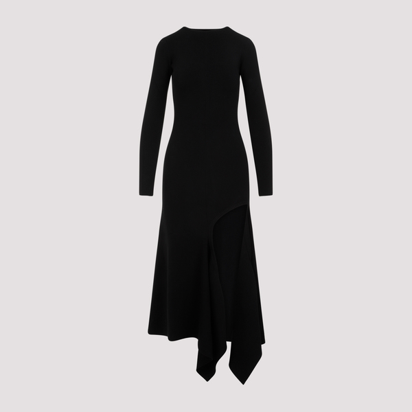 Y/Project High Slit Long Sleeve Dress - Black | Garmentory