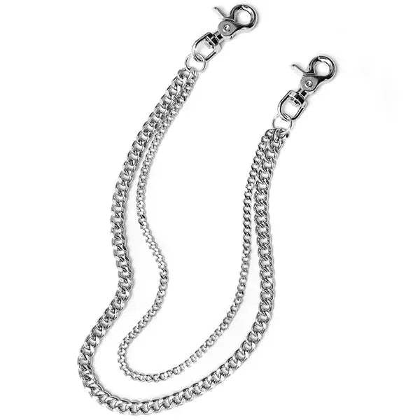 Luke Vicious Double Wallet Chain - Silver | Garmentory