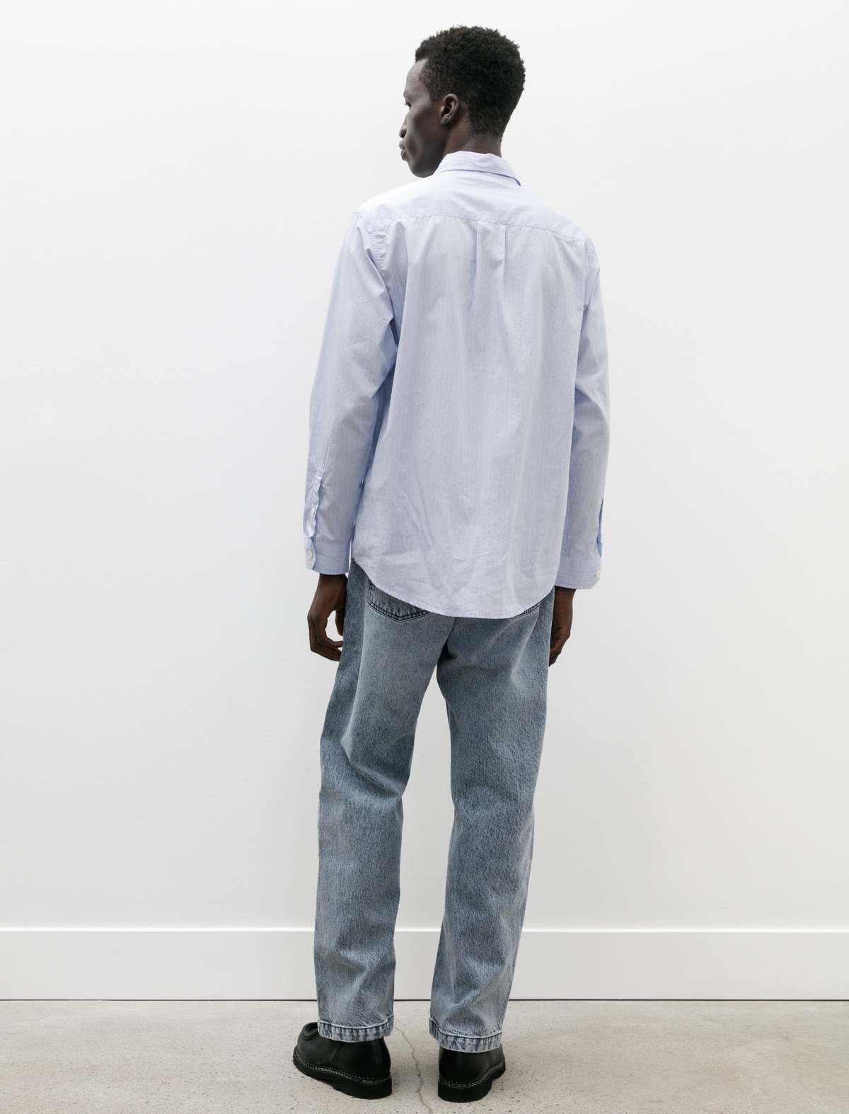 mfpen Straight Cut Jeans - Striped Blue | Garmentory