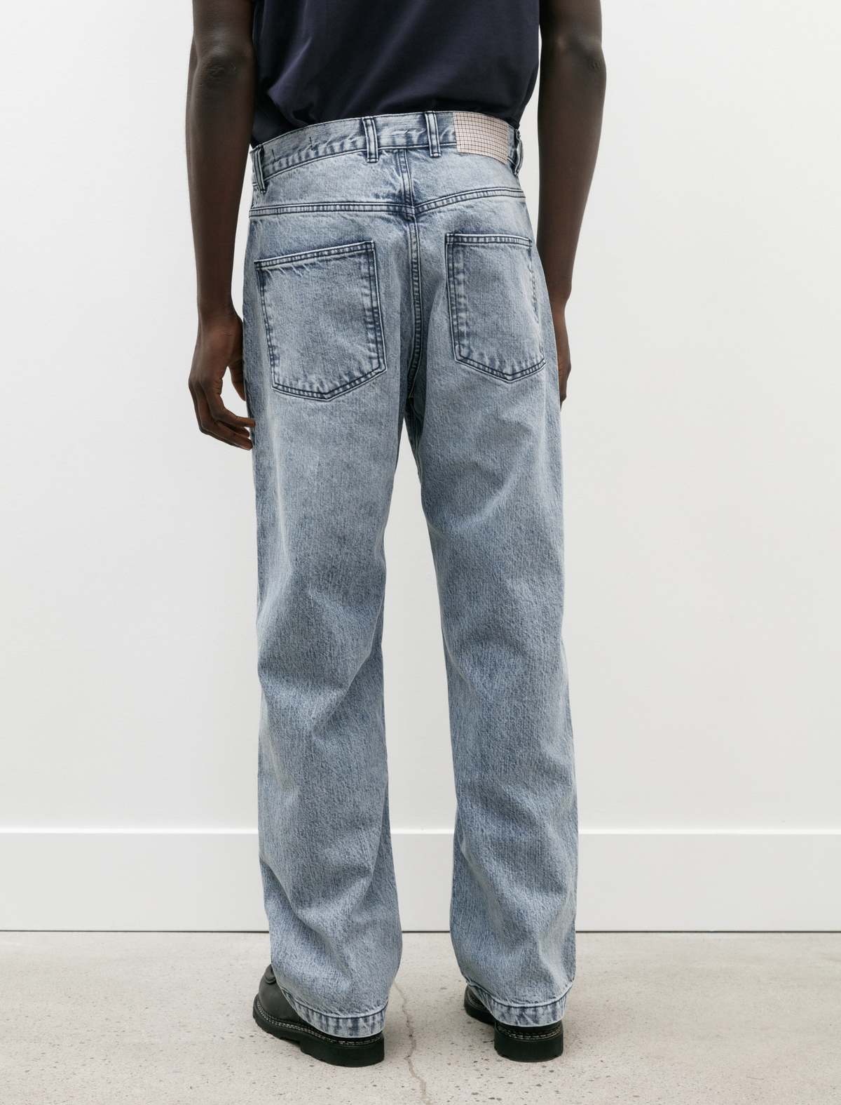 mfpen Straight Cut Jeans - Striped Blue | Garmentory