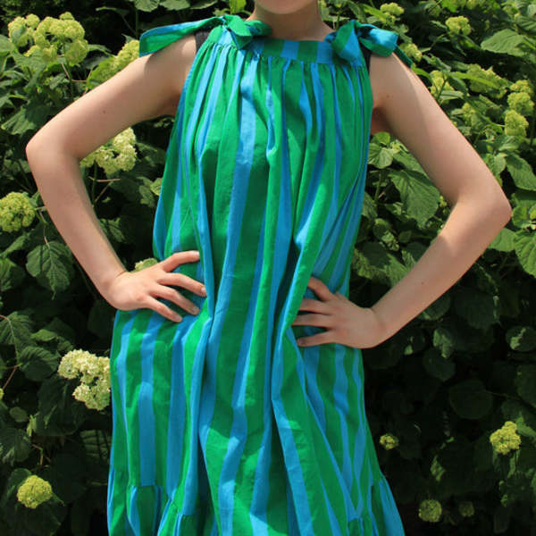 Kate Austin Designs Chloe Dress - Garden Stripe | Garmentory