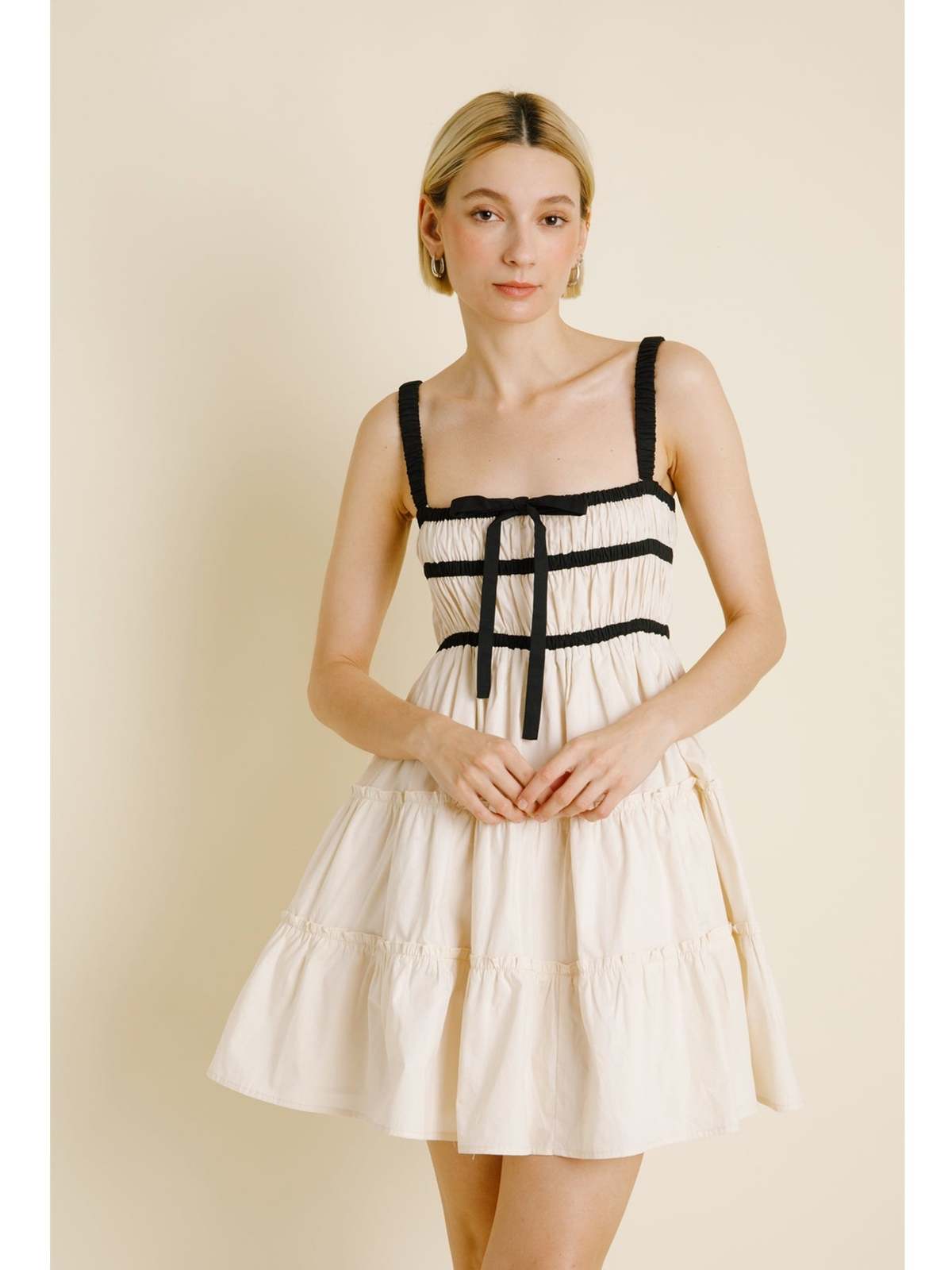 Aureum Princess Mini Dress - Eggshell | Garmentory