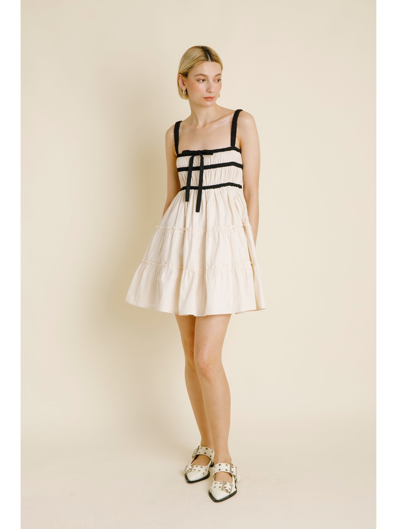 Aureum Princess Mini Dress - Eggshell | Garmentory