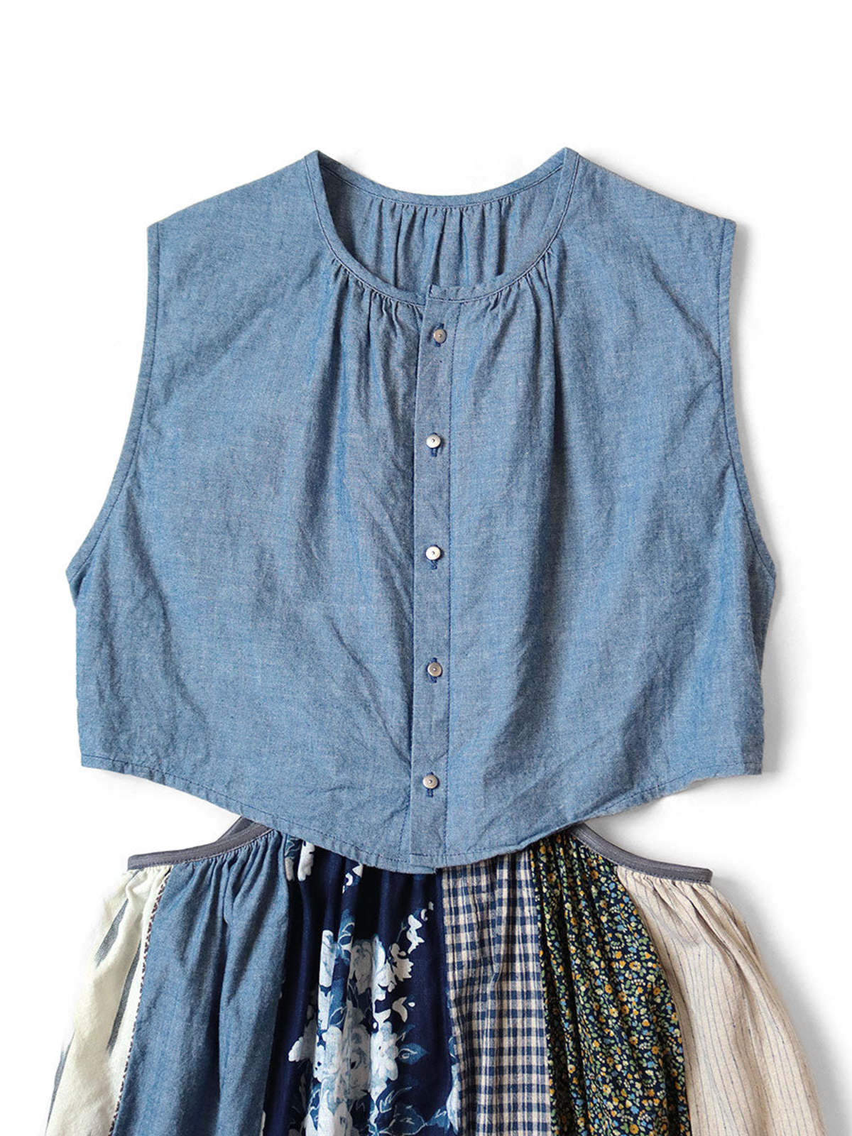 Kapital Patchwork Shrimp Dress - Indigo | Garmentory