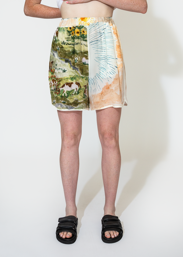 Anntian Silk Shorts - Goats | Garmentory