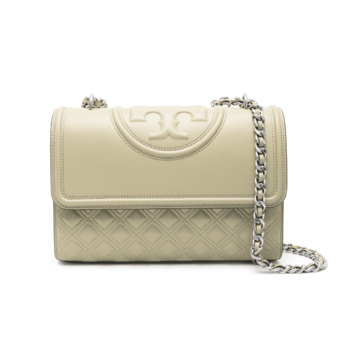 Tory Burch Large Fleming Convertible Leather Shoulder Bag - Olive Sprig ...