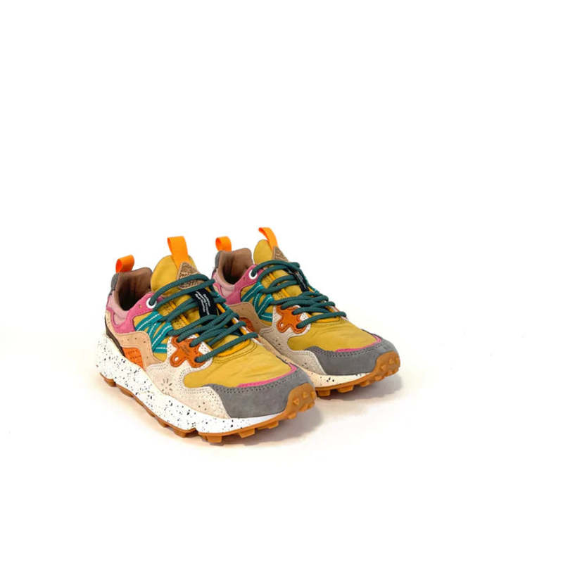 FLOWER MOUNTAIN Yamano 3 Sneaker - Grey/Yellow/Cream | Garmentory