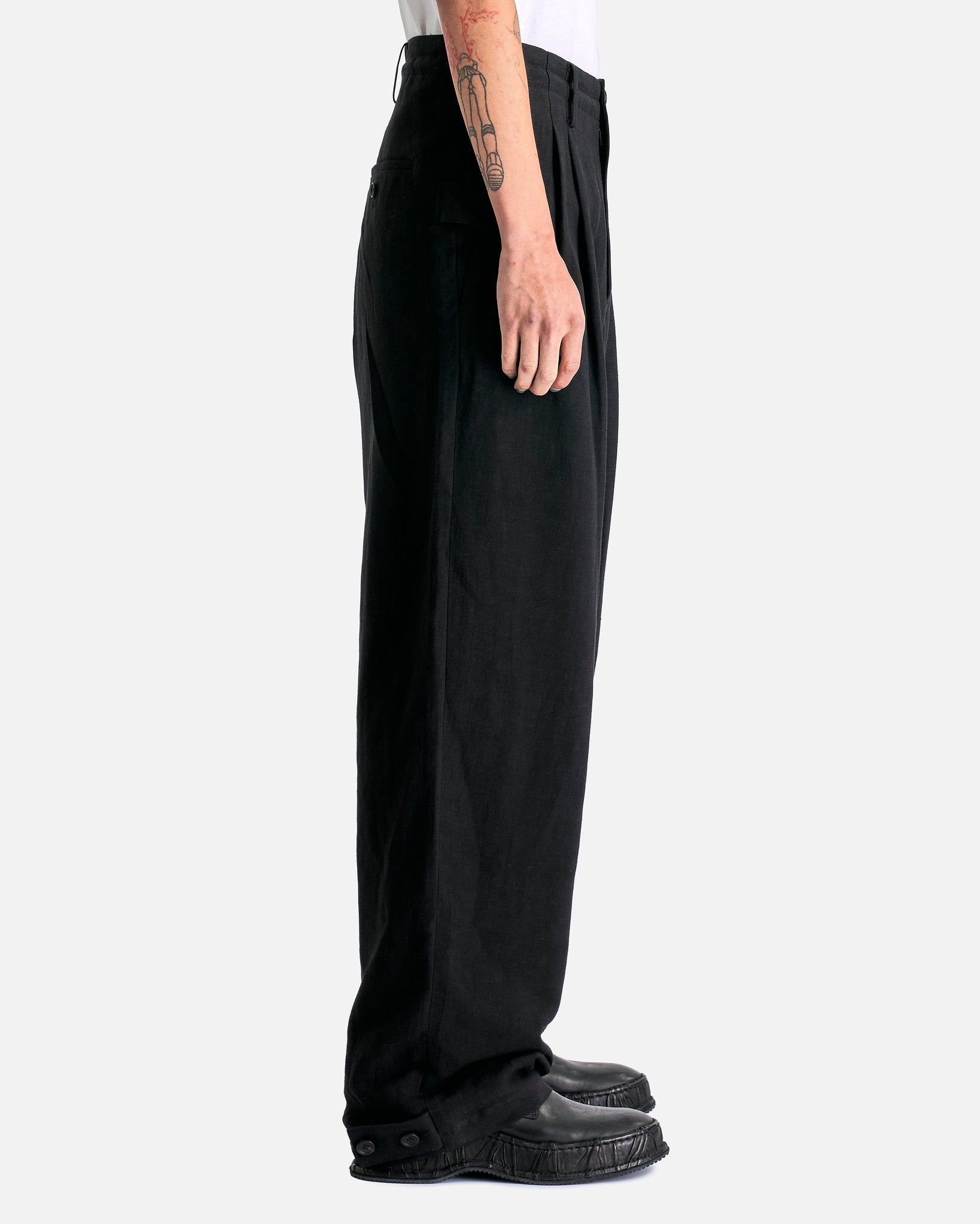 Yohji Yamamoto Pour Homme J Tab Pants - Black | Garmentory