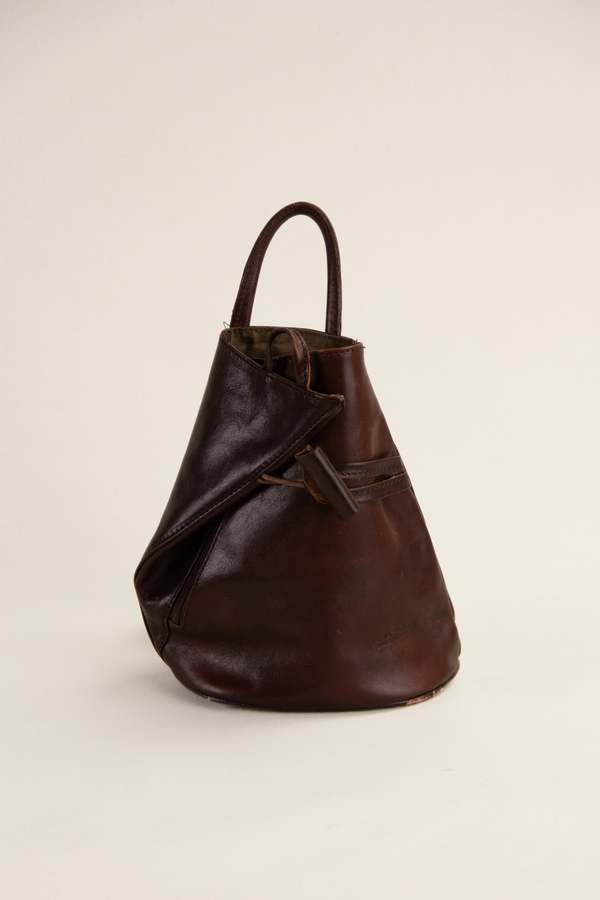 Vintage Vera Pelle Leather Backpack - Deep Brown | Garmentory