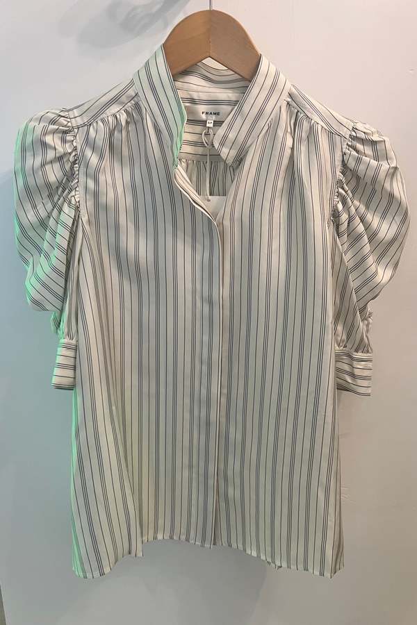 FRAME Denim Gillian Top - Cream Multi | Garmentory