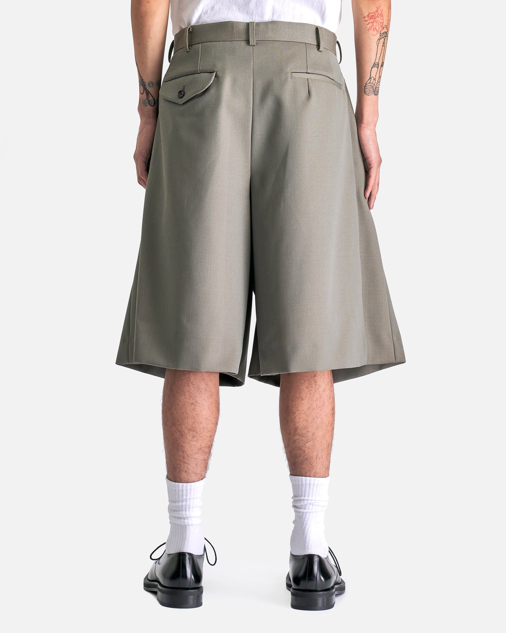 Comme des Garçons Double Layered Shorts - Khaki | Garmentory