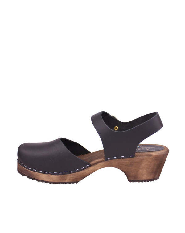 Lotta from Stockholm Low Wood Clog - Black/Brown Base | Garmentory