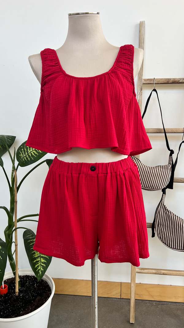 Toit Volant Joan Boxer Shorts - Red | Garmentory