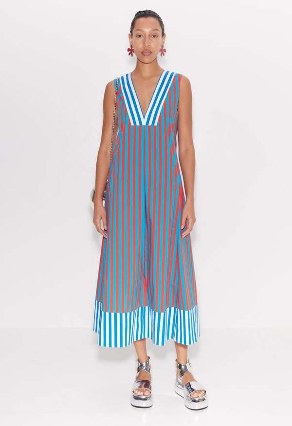 Simon Miller Mar Striped Poplin Dress - Striped Combo | Garmentory