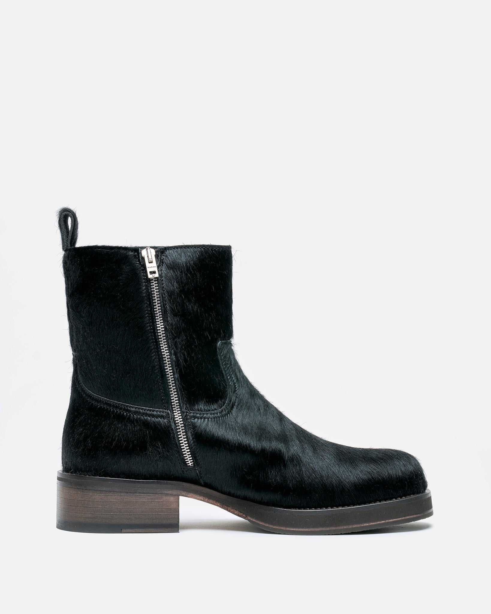 Acne Studios Besare Hairy Boot - Black | Garmentory