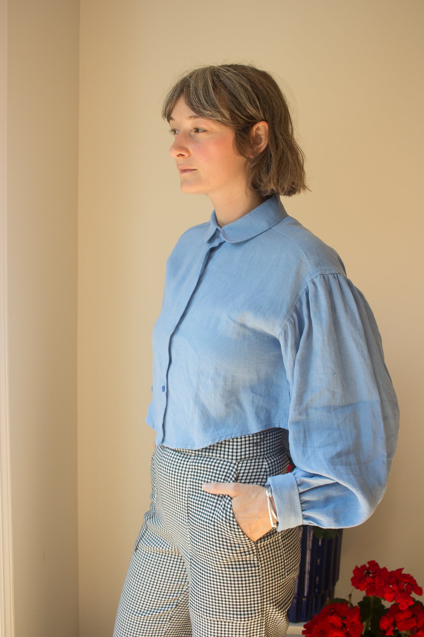 Eliza Faulkner Tabitha Shirt - Blue Linen | Garmentory
