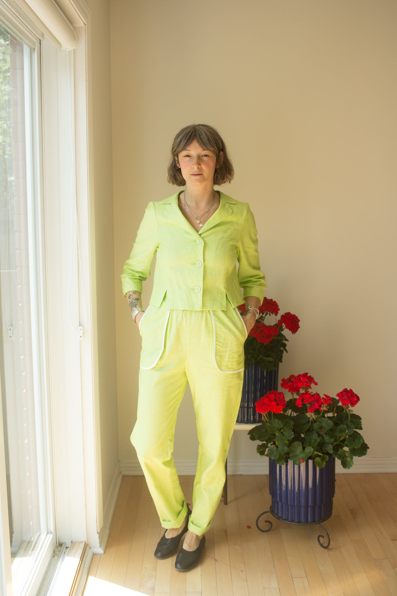 Eve Gravel Barty Blazer - Key Lime | Garmentory