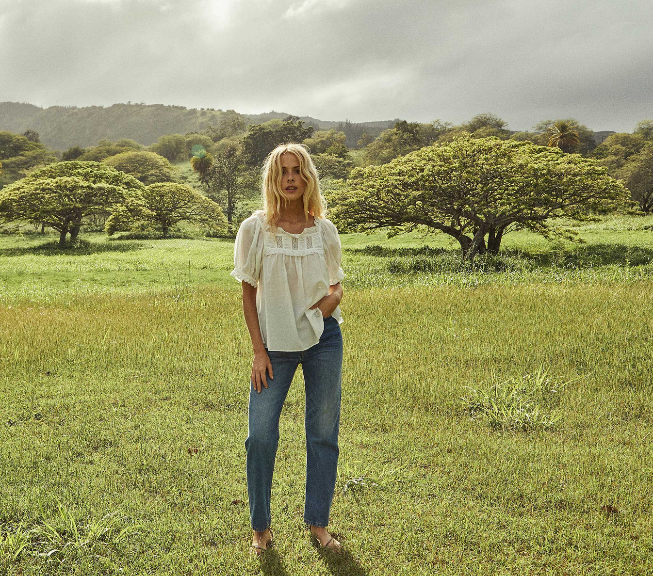 DÔEN Frances Top - Salt Lace | Garmentory