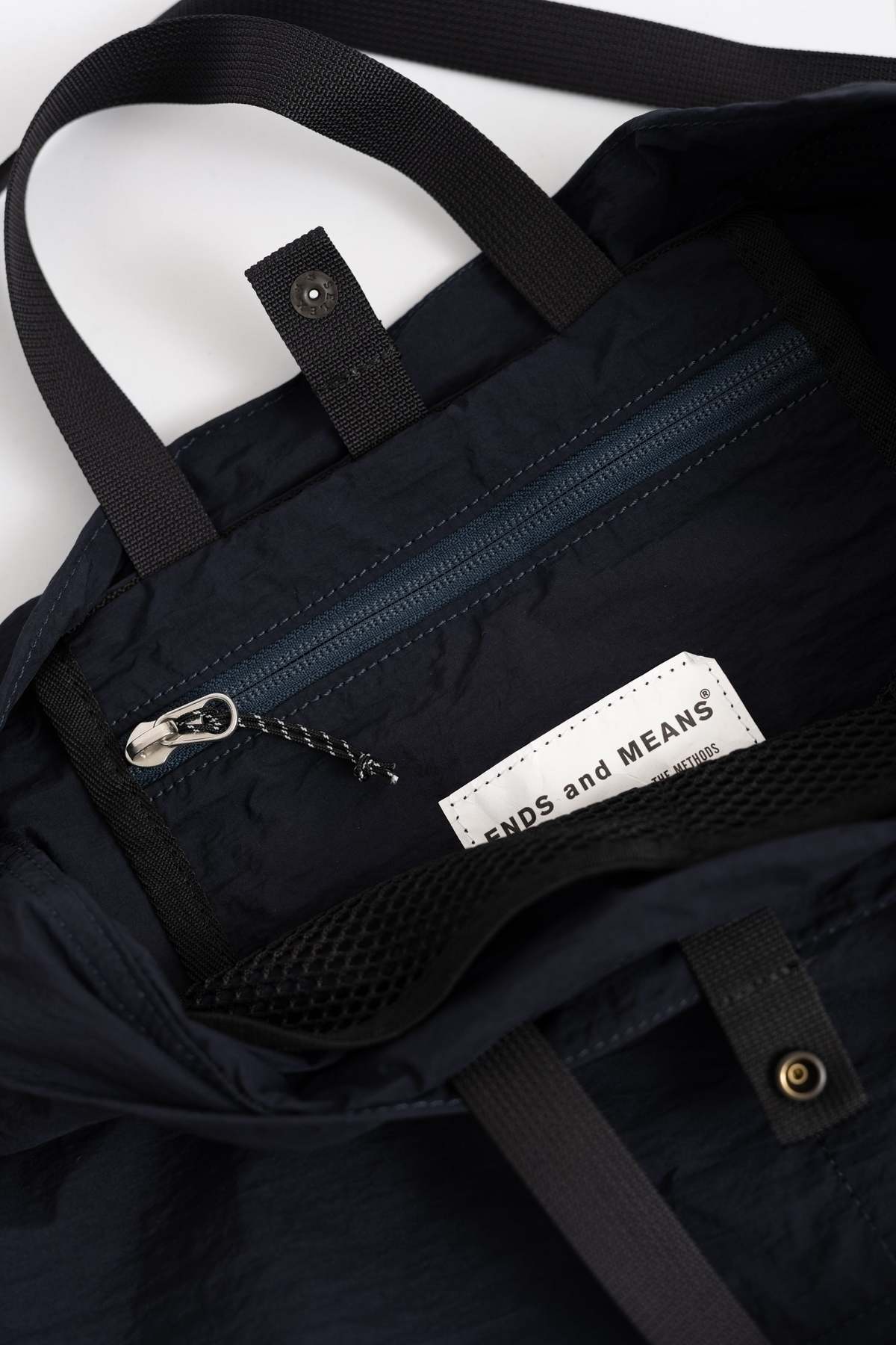 ENDS and MEANS Packable Shoulder Bag - Navy | Garmentory