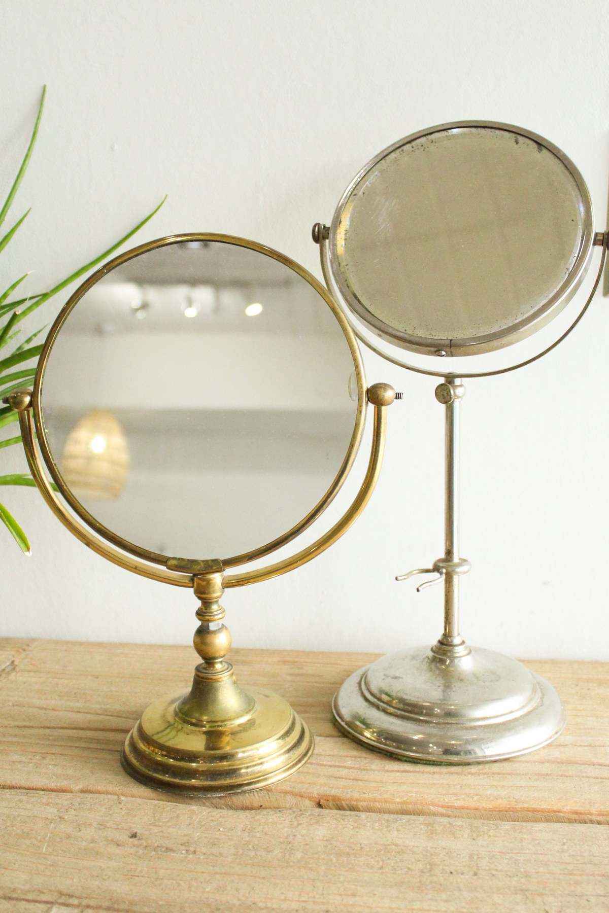 Vintage Two Sided Shaving Mirror - Brass | Garmentory