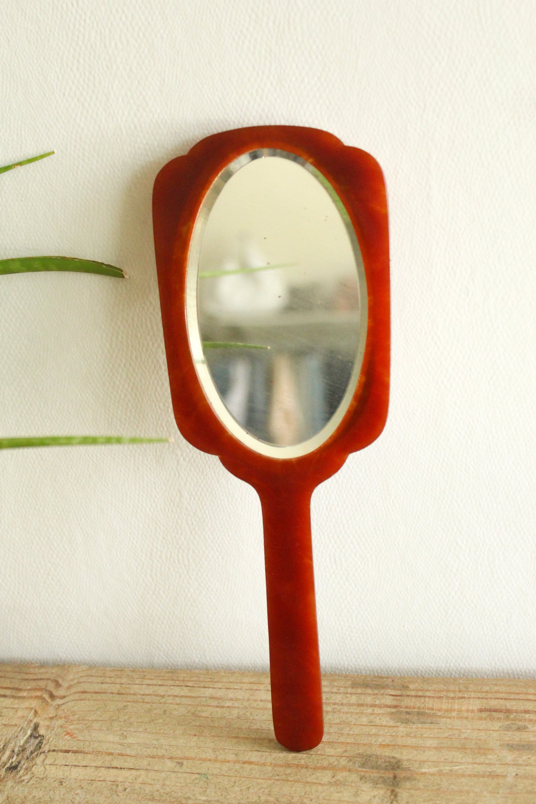 Vintage Celluloid Vanity Mirror - Butterscotch | Garmentory