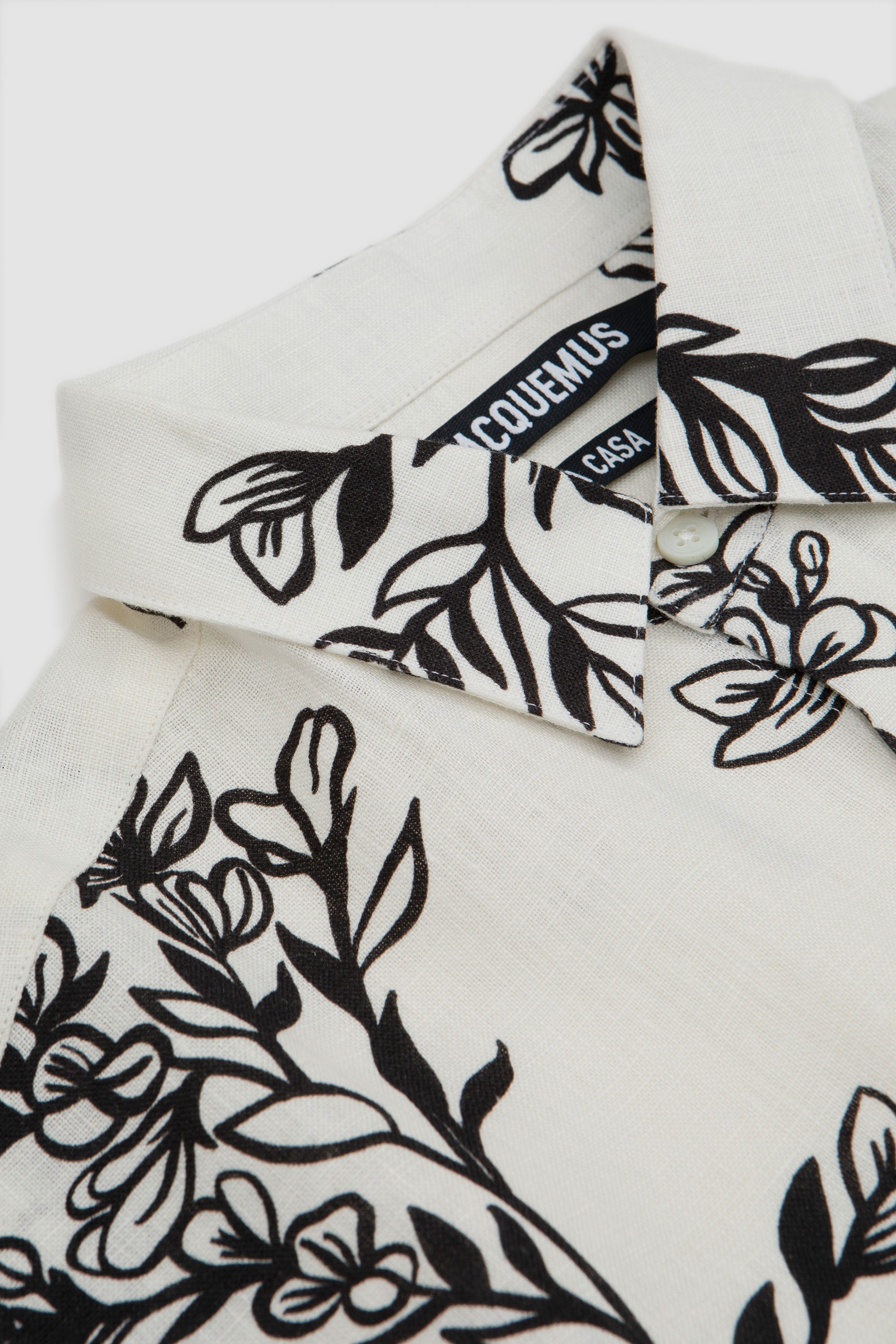 Jacquemus La Chemise Simon Print Shirt - Black Flowers | Garmentory