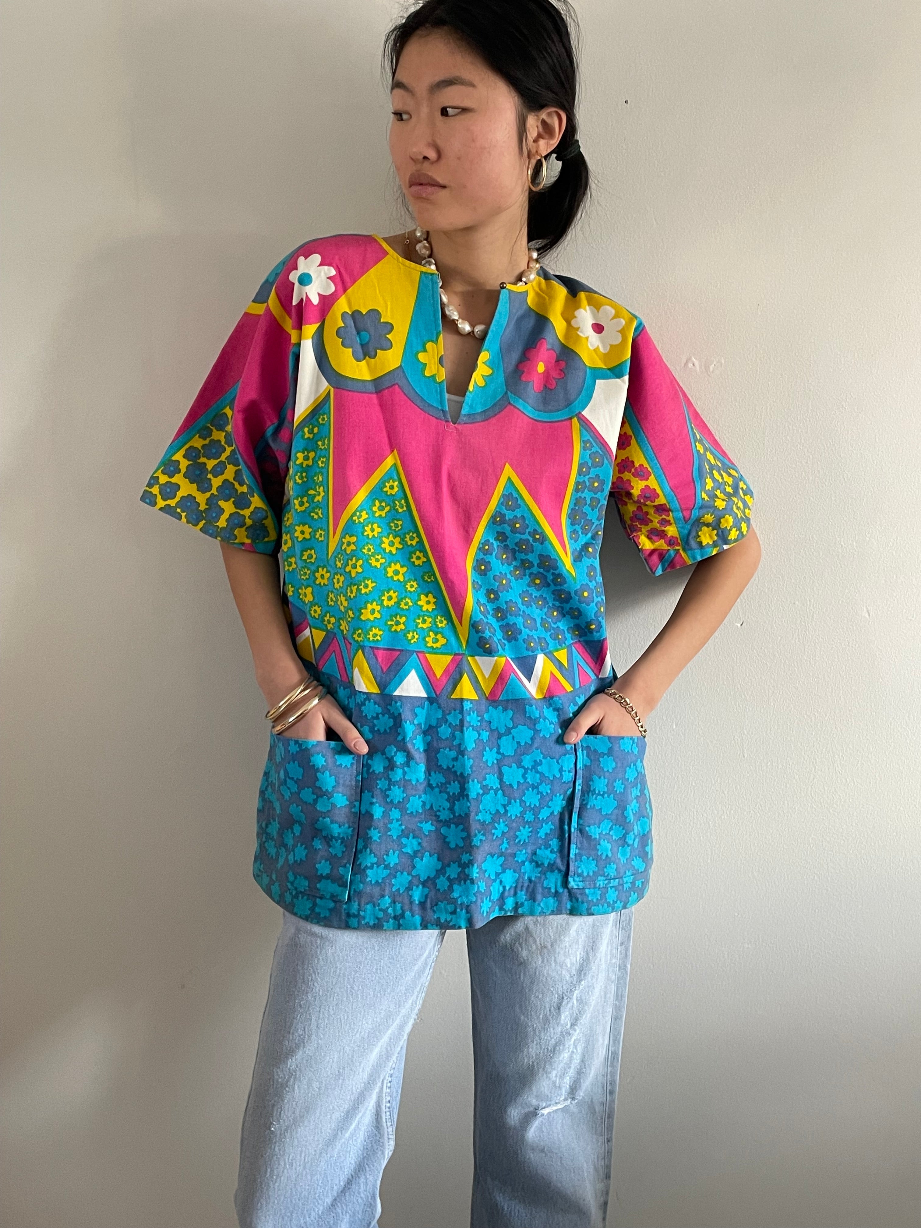 Vintage Surf Togs 60s Mod Beach Cover Up Mini Dress | Garmentory