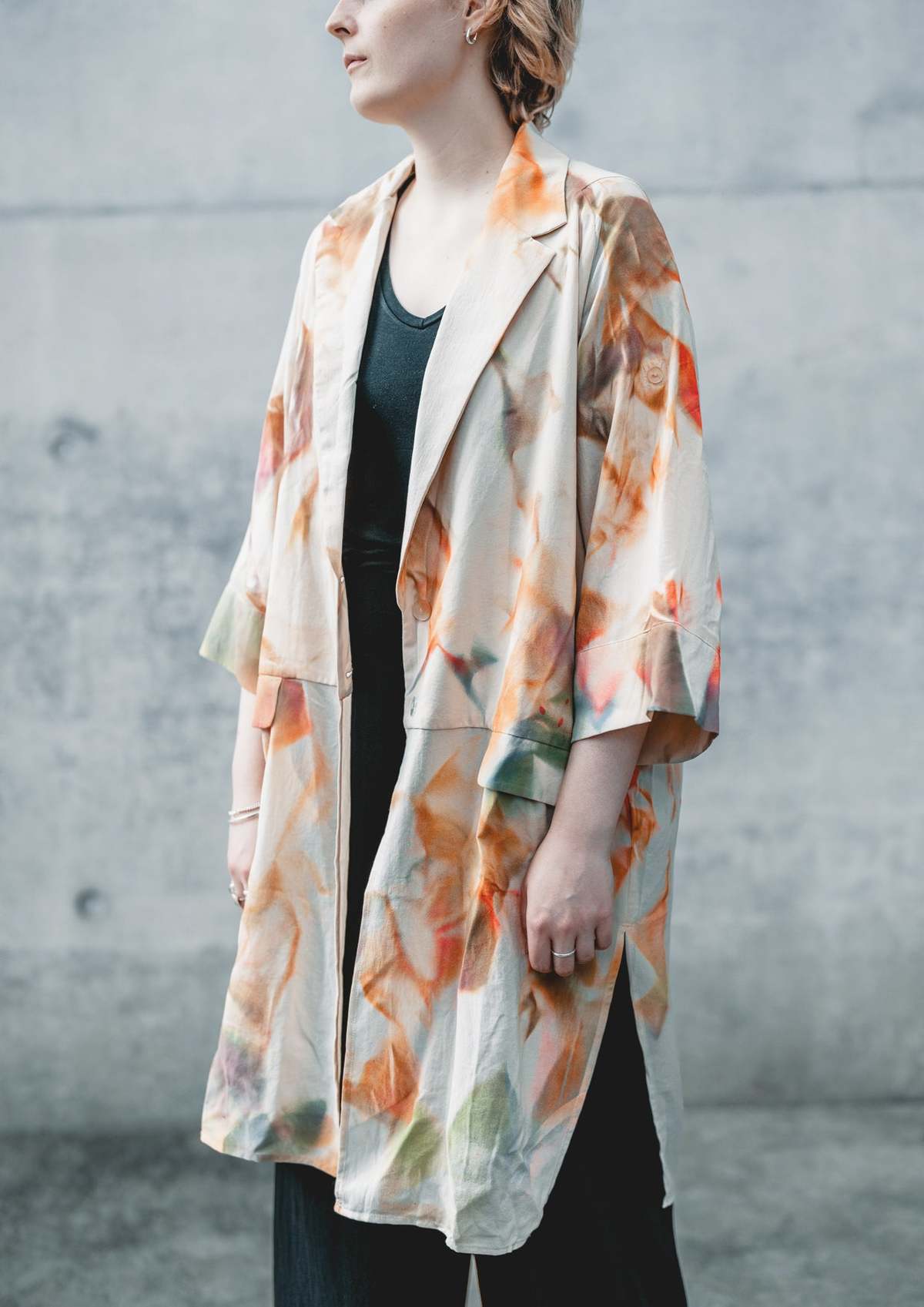 Berenik HANDPAINTED COAT - creme painted | Garmentory