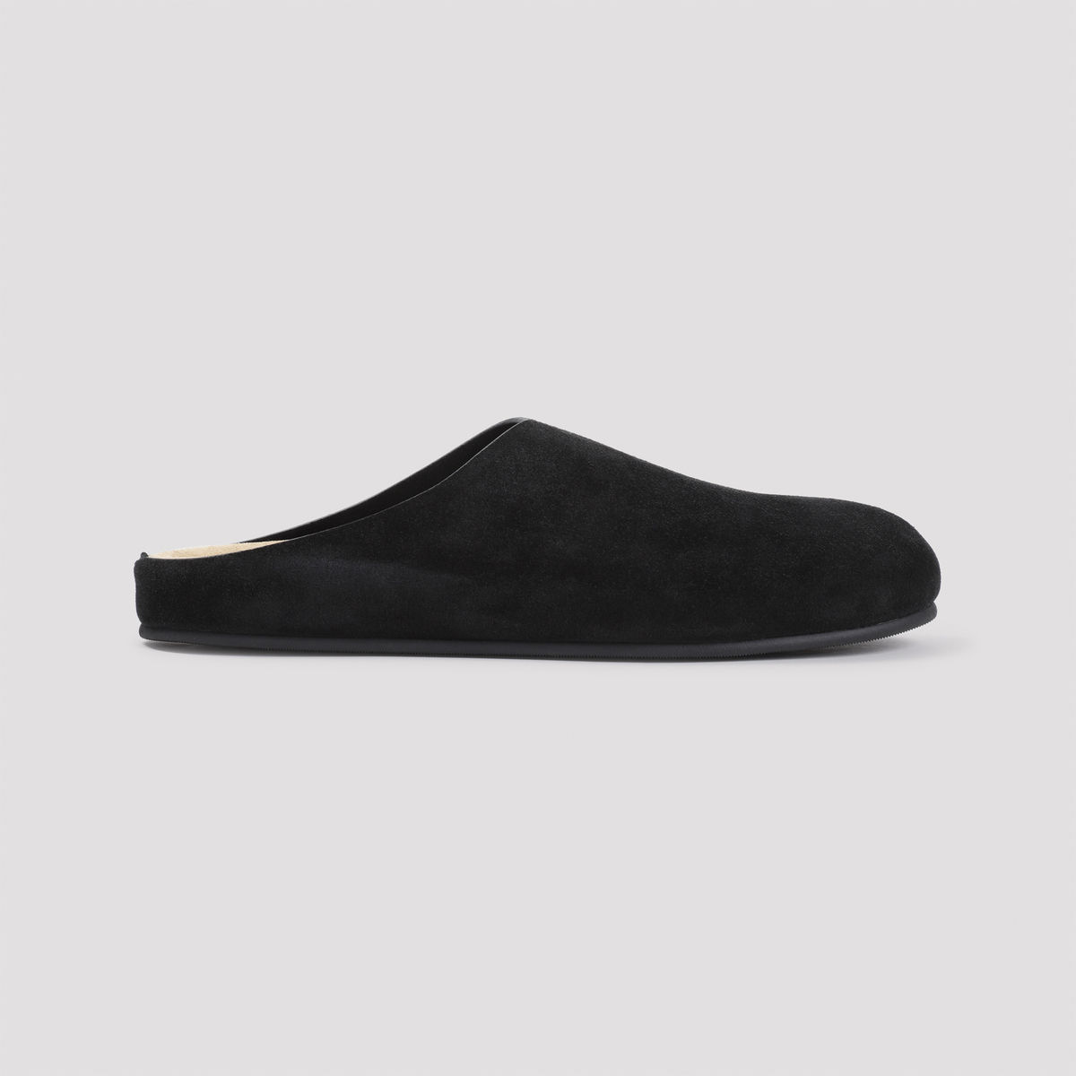 The Row Hugo Slide Slippers - Black | Garmentory