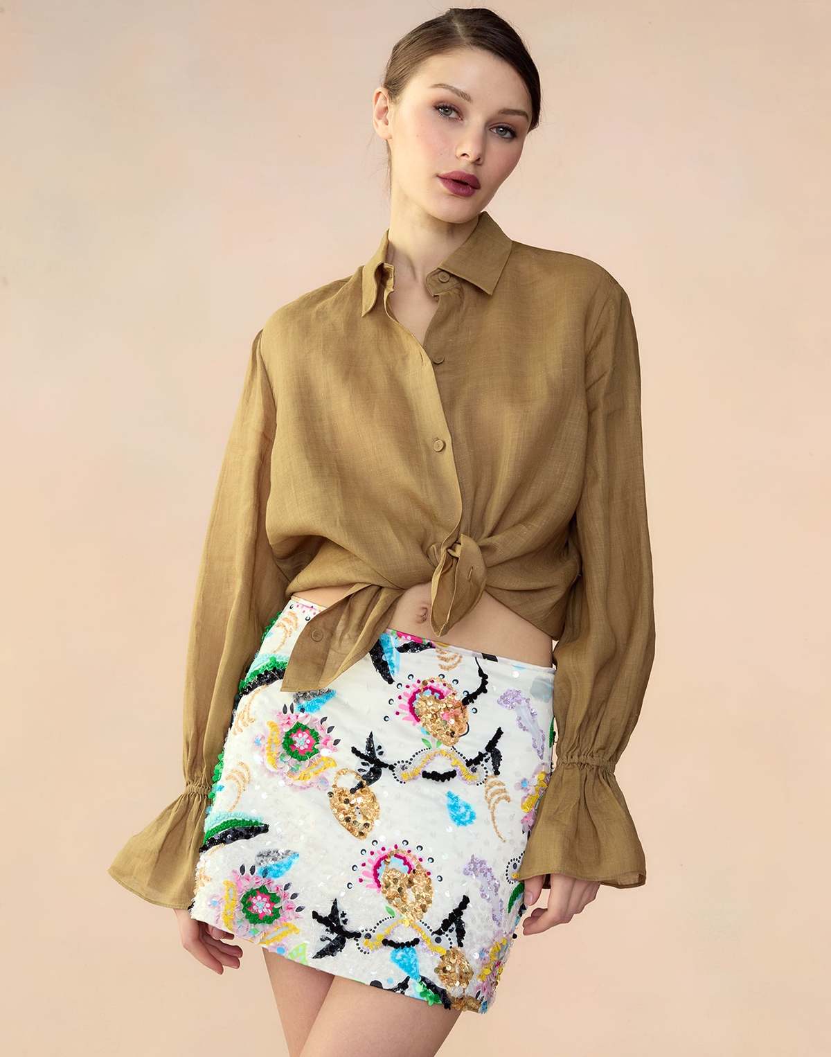 Cynthia Rowley Love Lock Skirt - White Multi | Garmentory