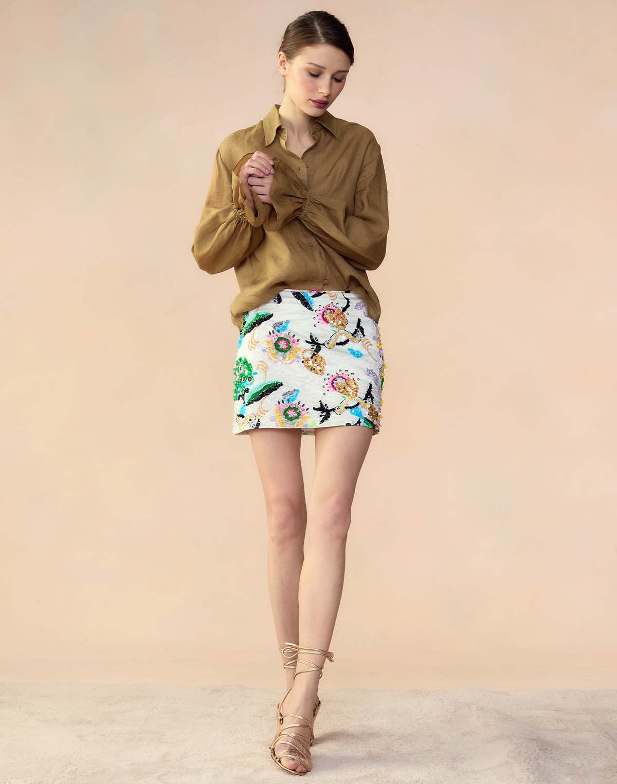 Cynthia Rowley Love Lock Skirt - White Multi | Garmentory