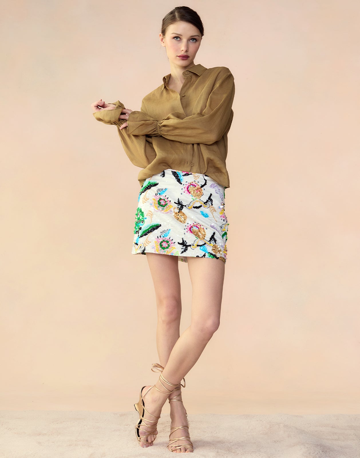 Cynthia Rowley Love Lock Skirt - White Multi | Garmentory