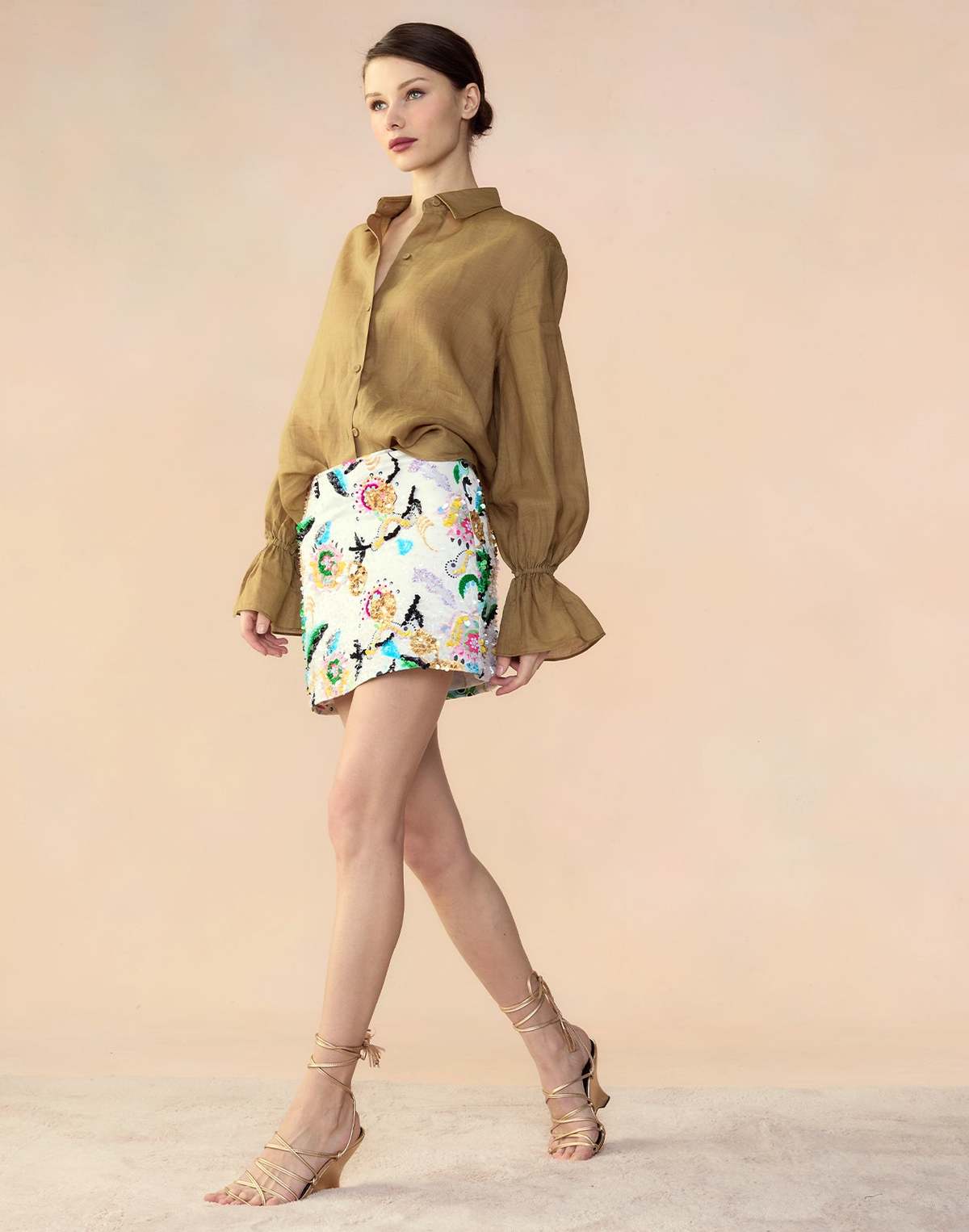 Cynthia Rowley Love Lock Skirt - White Multi | Garmentory