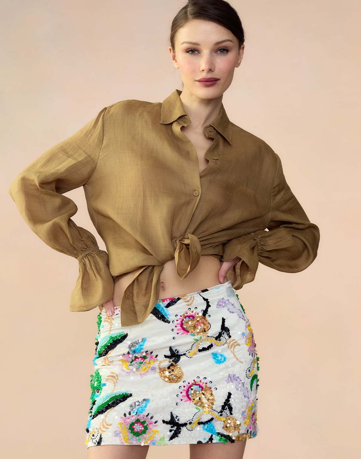 Cynthia Rowley Love Lock Skirt - White Multi | Garmentory